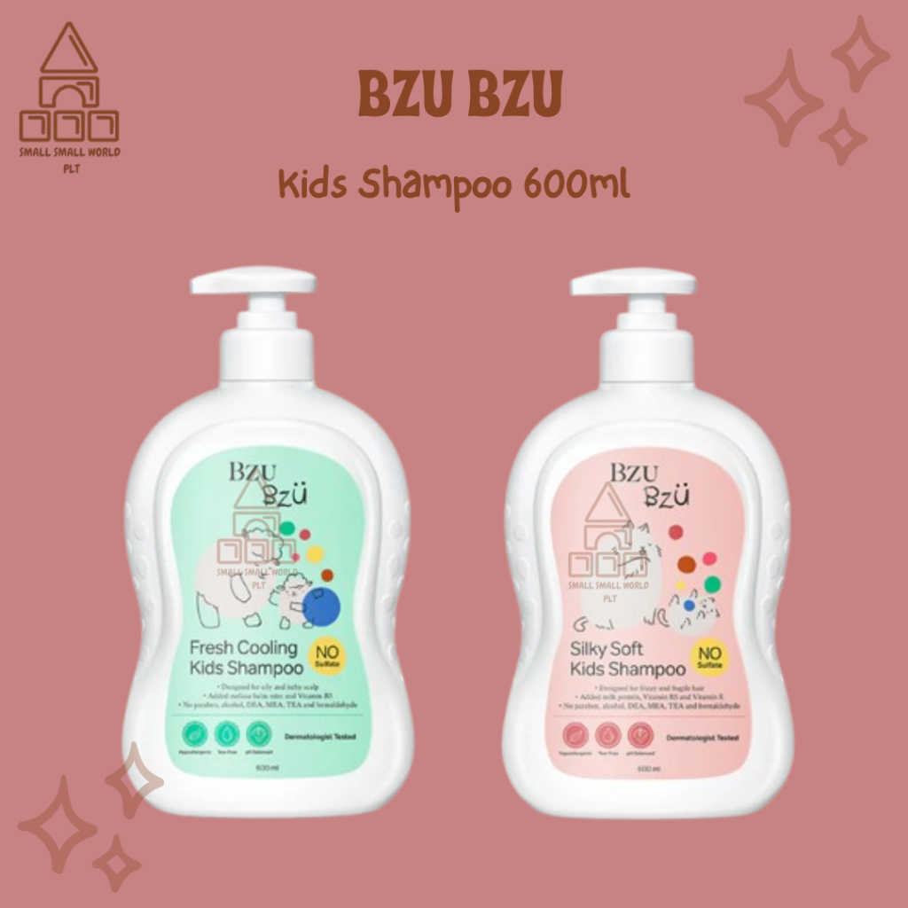 BZU BZU Kids Shampoo 600ml (Silky Soft Shampoo & Fresh Cooling Shampoo ...
