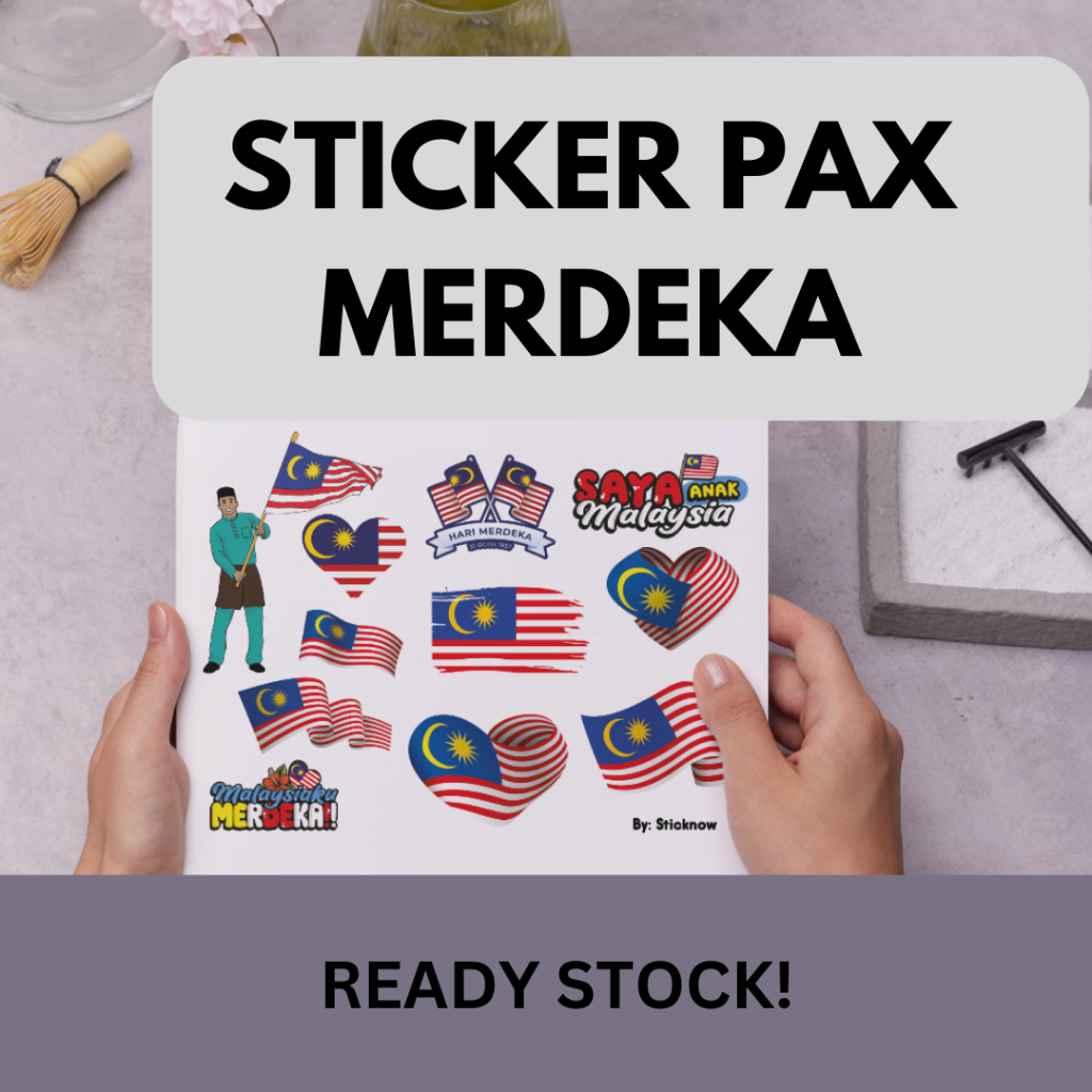 Sticker Pack Merdeka | Waterproof Sticker | Tahan Lasak | Ready Stock ...