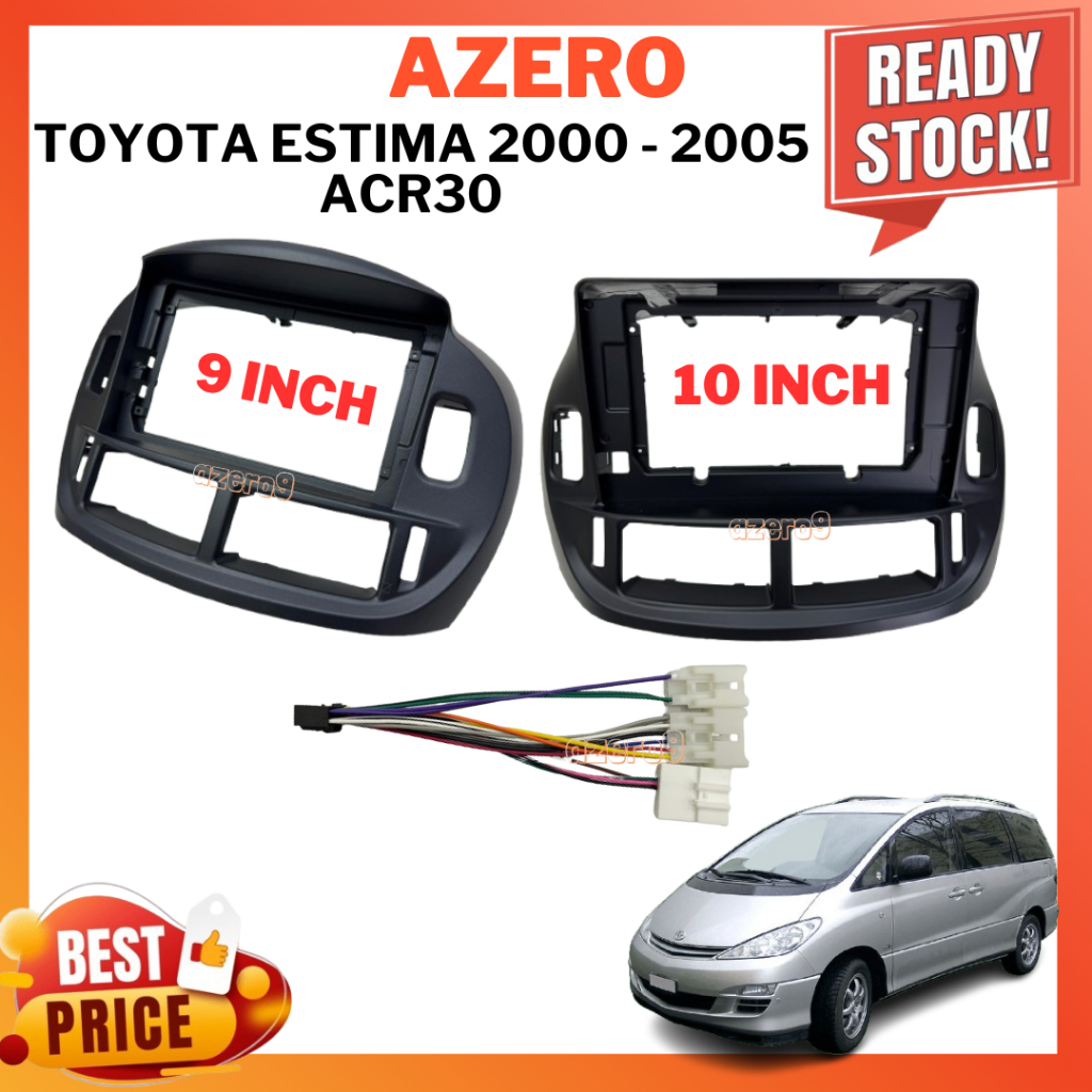 Android Player Casing Toyota Estima 2000 - 2005 ACR30 9" 10" (With ...