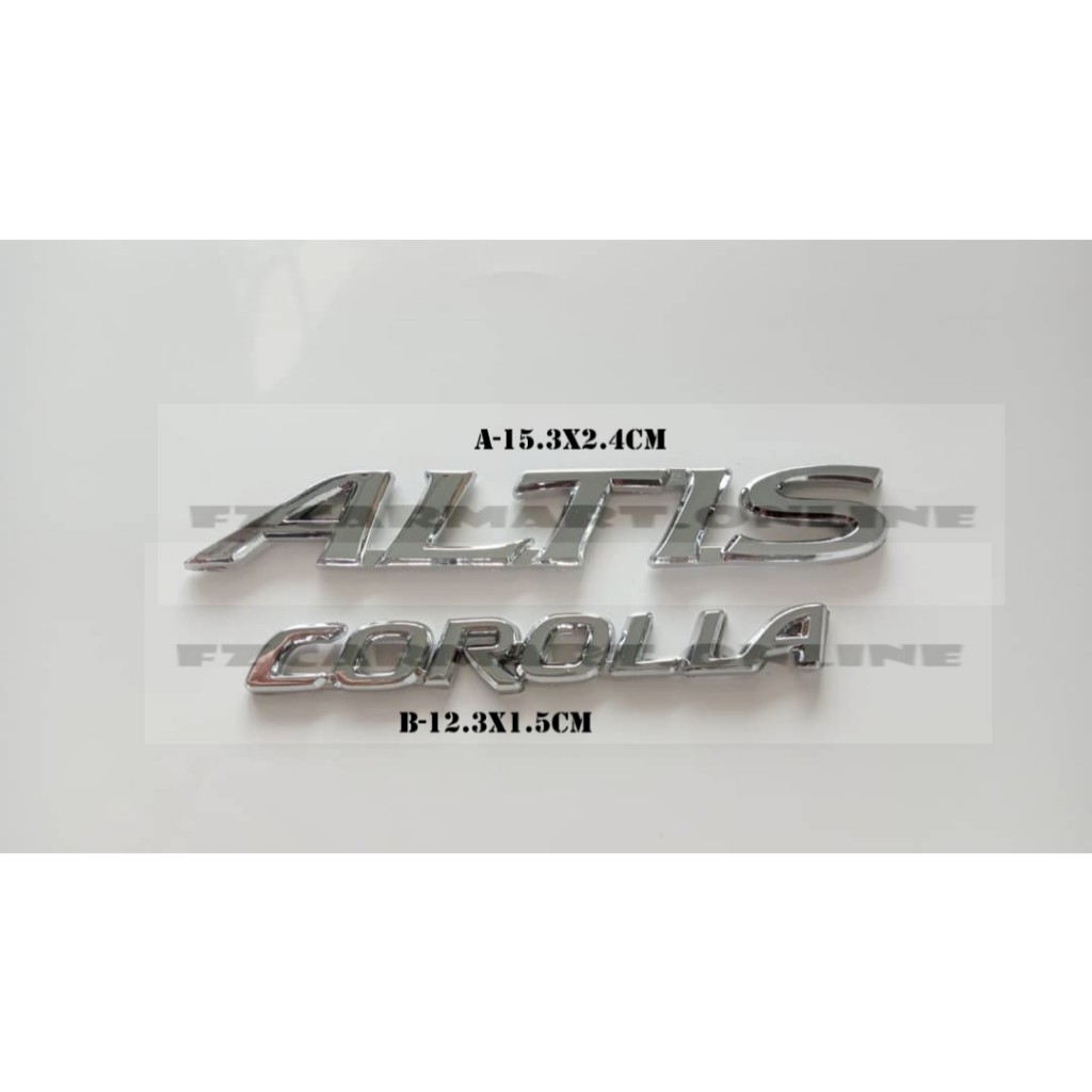 TOYOTA COROLLA ALTIS EMBLEM LOGO-(ABS) | Shopee Malaysia