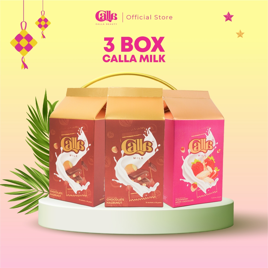 COMBO 3 BOX | Calla Milk HQ Susu Kambing Chocolate Hazelnut Macchiato ...