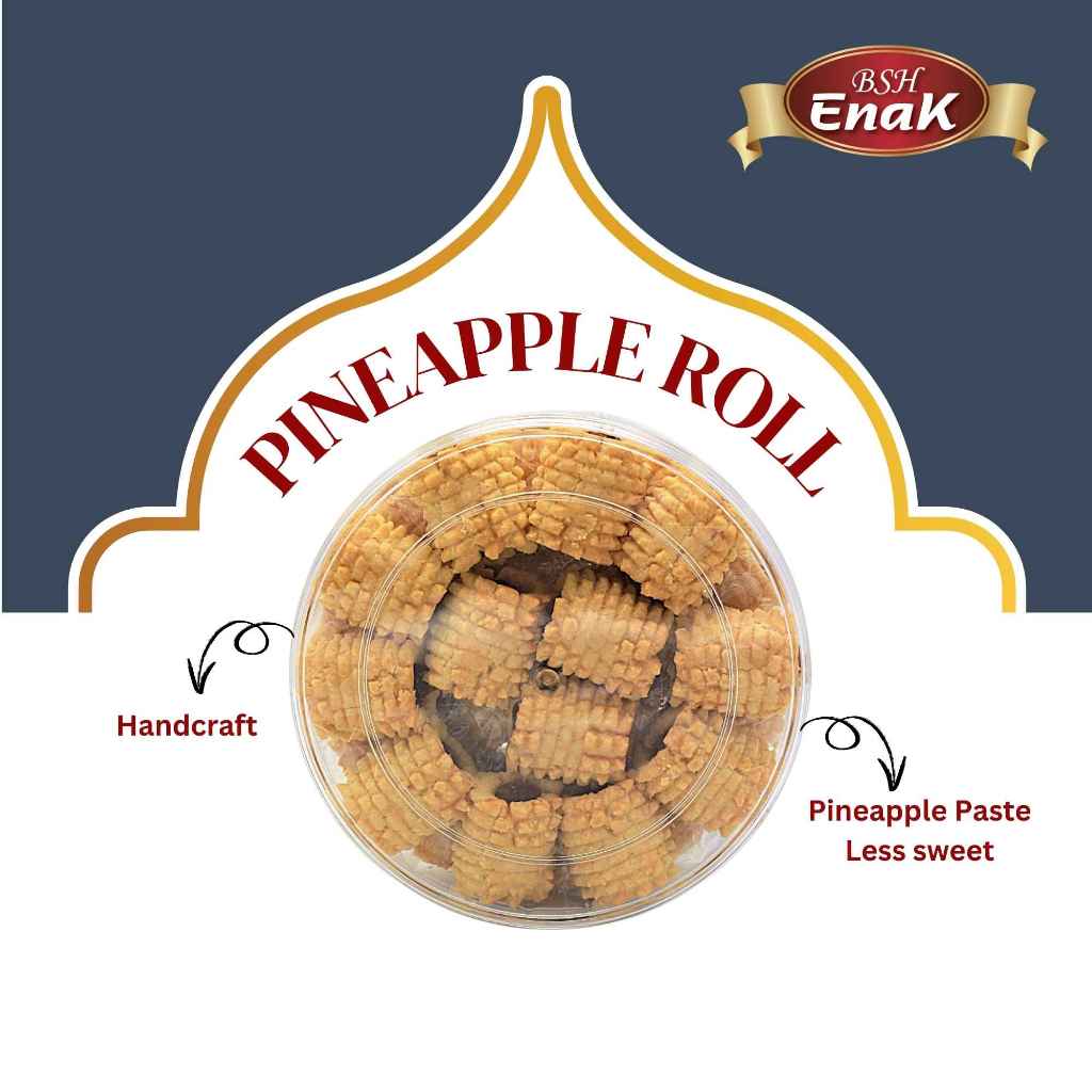 🌙KUIH RAYA⭐️Tart Nanas Biskut Tat Nenas Pineapple Roll Cookies 39 biji ...