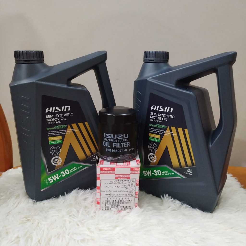 ISUZU D-MAX 2.5/3.0 OIL FILTER + (2X 4LITER) AISIN 5W30 API-SP (CAN USE ...
