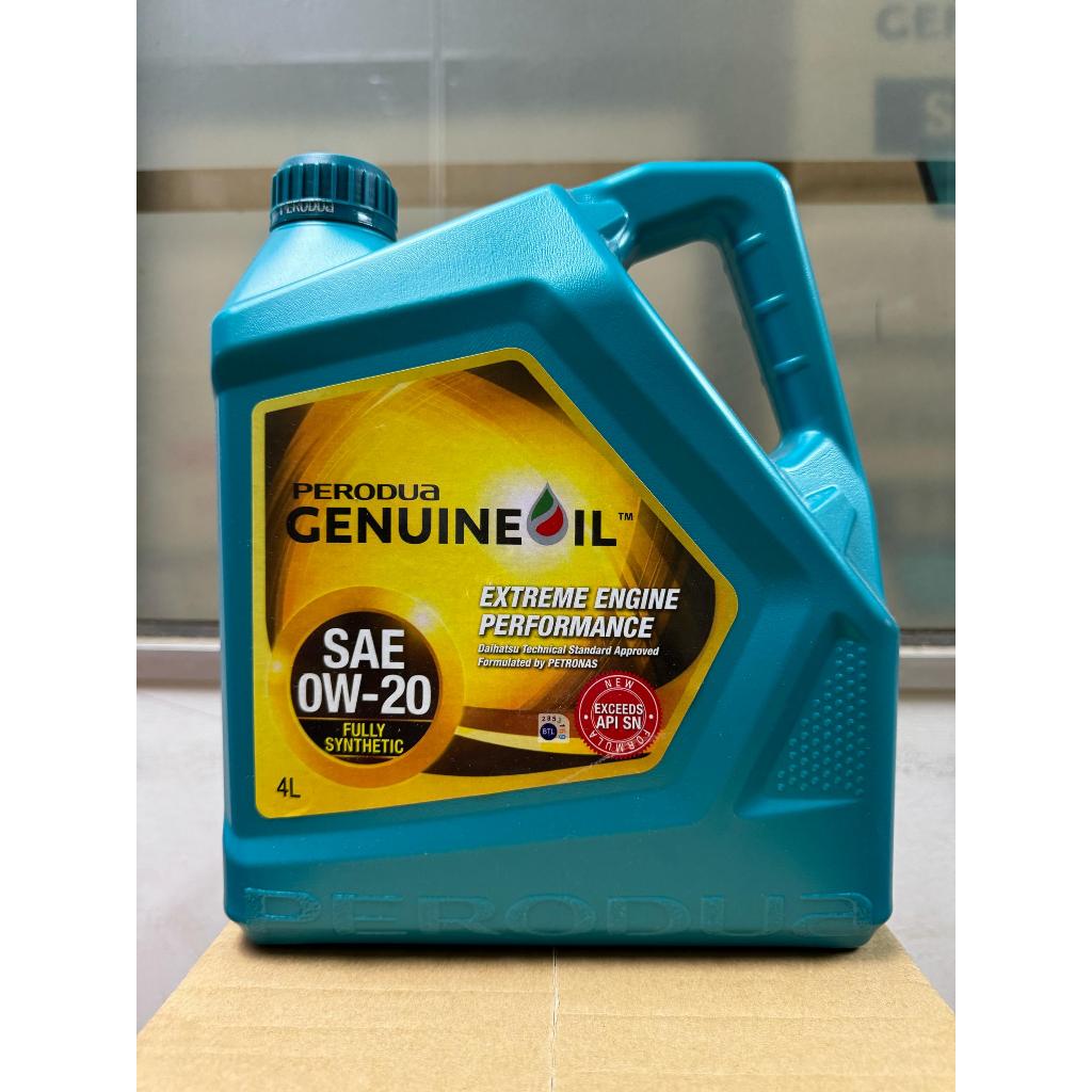 PERODUA ENGINE OIL FULLY SYNTHETIC SAE 0W-20 API SN FULLY SYNTHETIC ...
