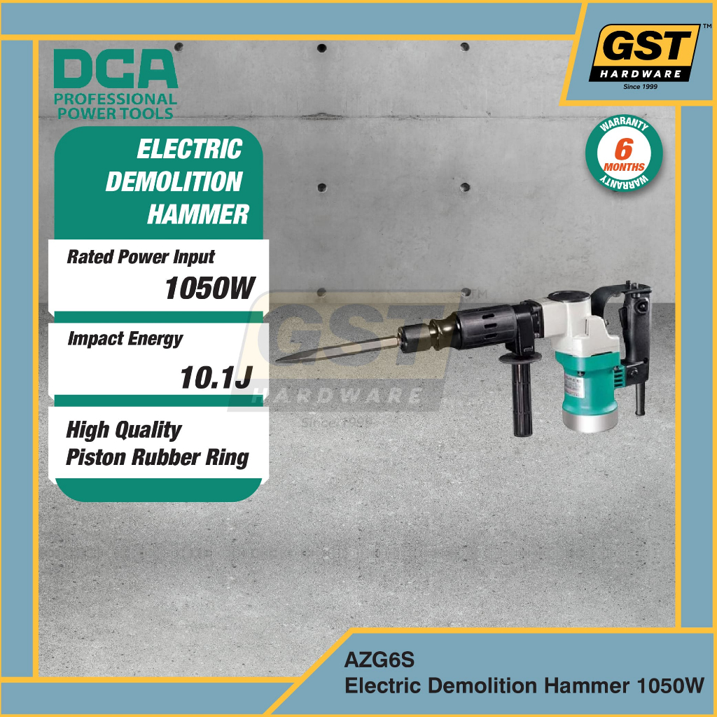 DCA Electric Demolition Hammer 1050W AZG6S Mesin Gerudi Dinding Mesin ...