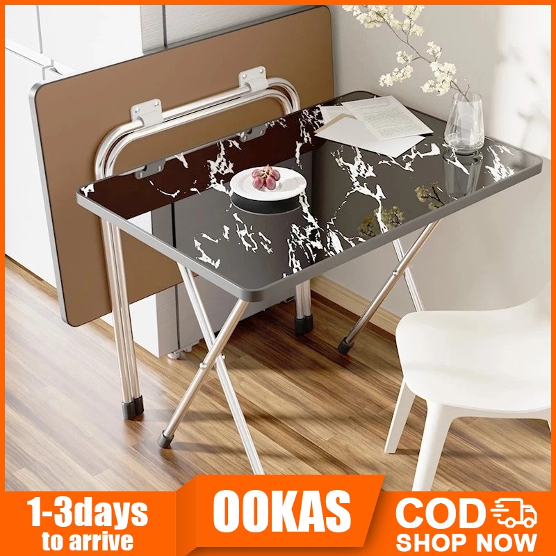 OOKAS Folding Dining Table/Side Table/Meja Lipat/camping table/Hawker ...
