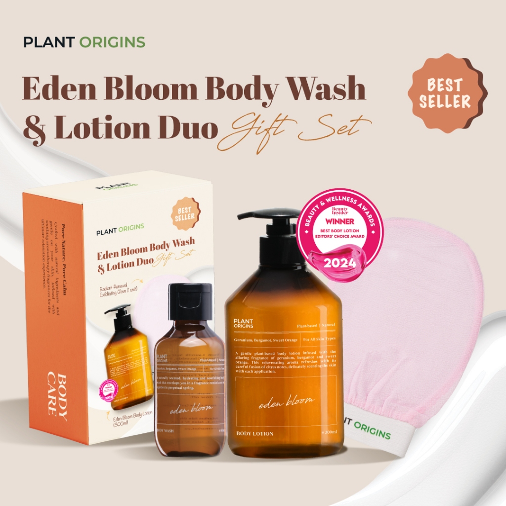 Plant Origins Best-Selling Eden Bloom Body Wash & Lotion Duo Gift Set ...