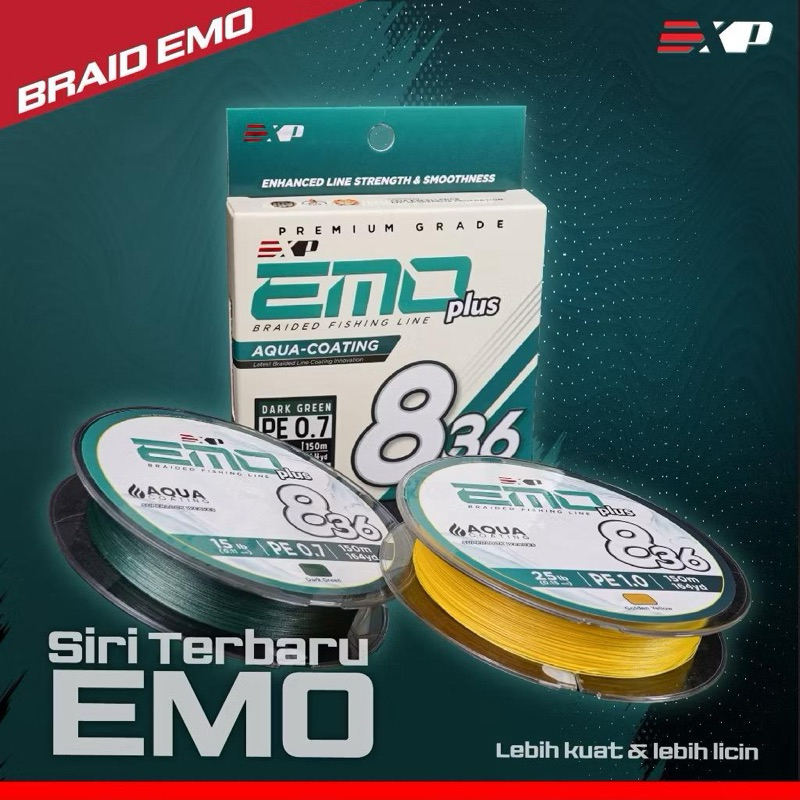 EXP EMO PLUS 836 FISHING BRAIDED LINE (AQUA-CAOTING ) | Shopee Malaysia