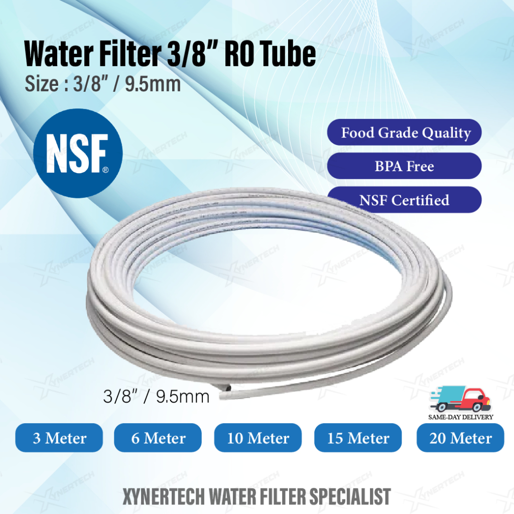 3/8"(9.5mm) RO Tube/ White Hose For Water Filter Purifier Use NSF ...