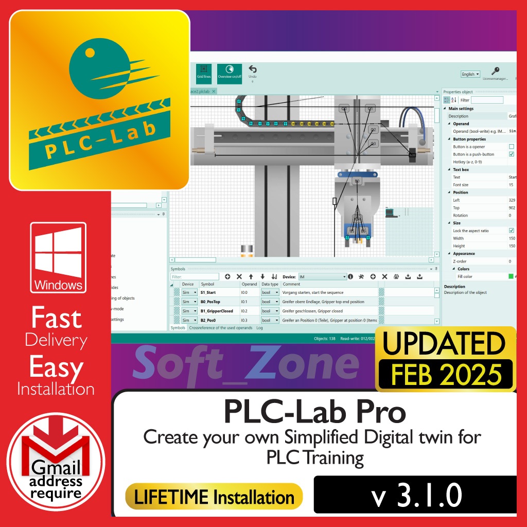 PLC-Lab Pro 3.1.0 - Create Own Simplified Digital Twin for PLC Training ...