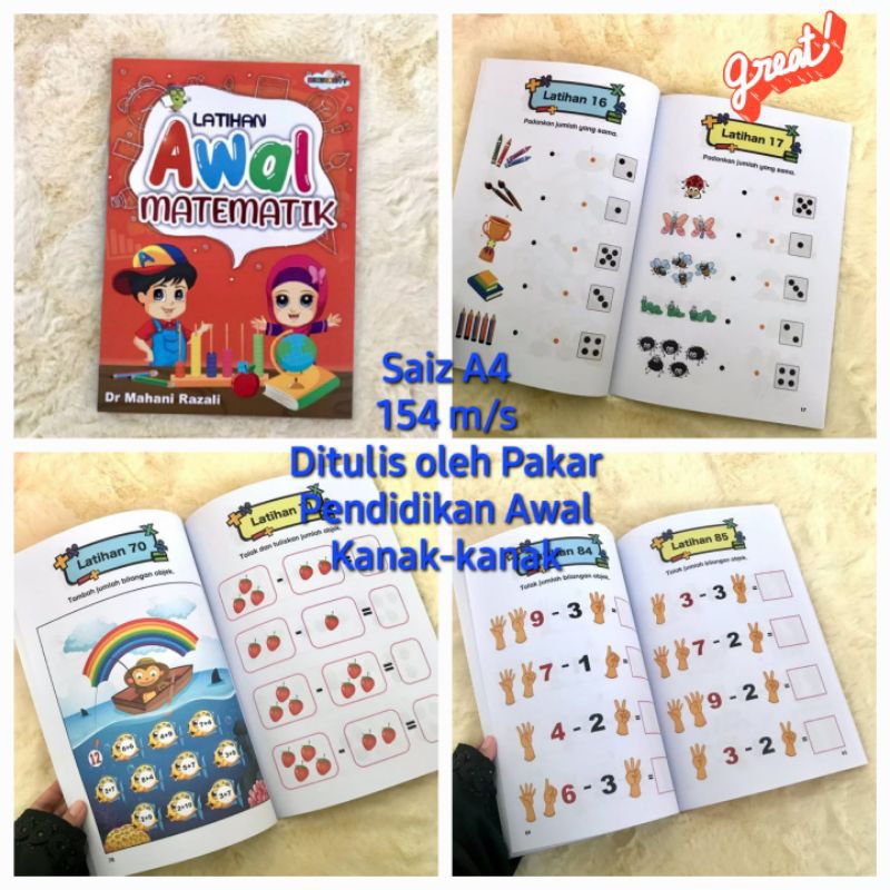 Latihan Awal Matematik Dr Mahani 4-7 tahun/ Matematik Prasekolah/Awal ...