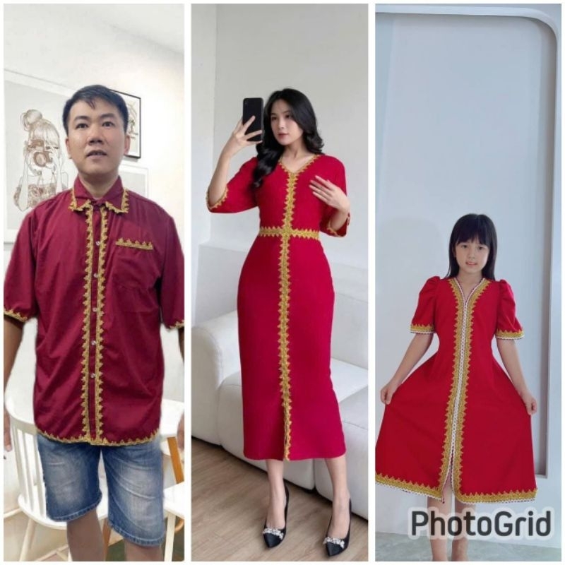 CARLENE SET FAMILY....MOM 50KG TO 80KG..DAD50KG TO 85KG..KIDS 25KG TO 40KG | Shopee Malaysia