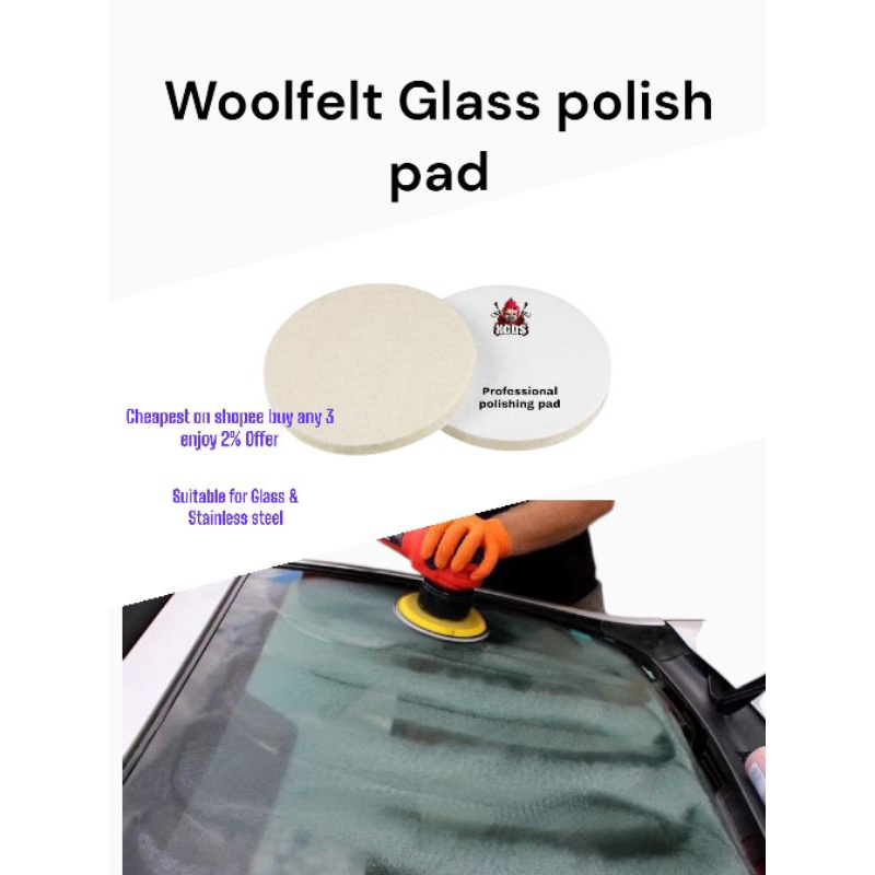 XCDS Glass Polish Pad Wool Felt Pad Glass Polishing pad | Shopee Malaysia