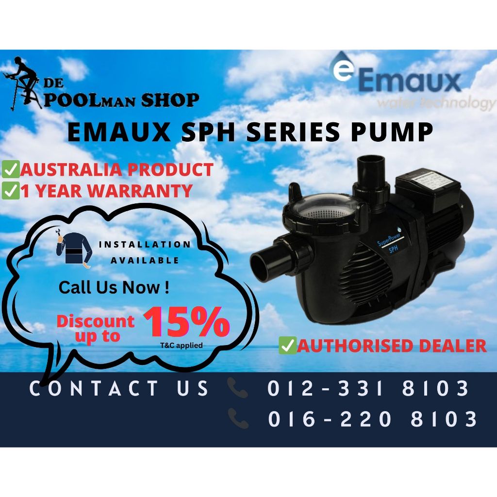 Emaux Australia Super Power Pump (SPH150) 1.5hp,220V/50Hz - Swimming ...