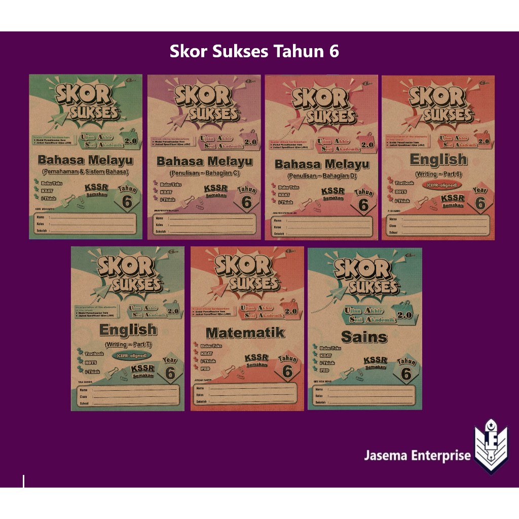 Skor Sukes Tahun 6 Bahasa Melayu Pemahaman & Sistem Bahasa | English ...