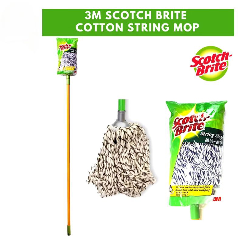 3M Scotch-Brite® Cotton String Mop Set /String Mop High Water Absorbent | Shopee Malaysia