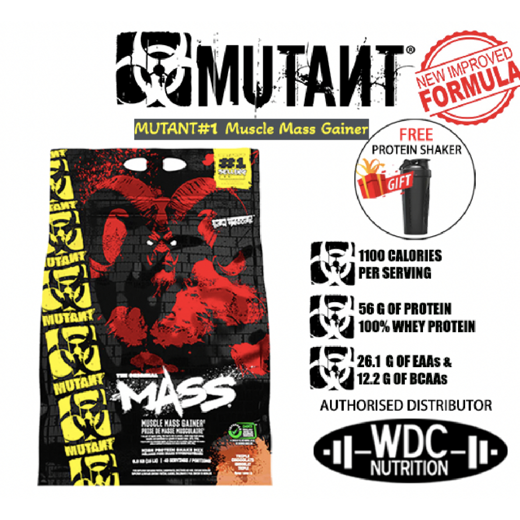 MUTANT Mass Muscle Mass Gainer (15/5lbs)-Whey Protein serious MASS ...