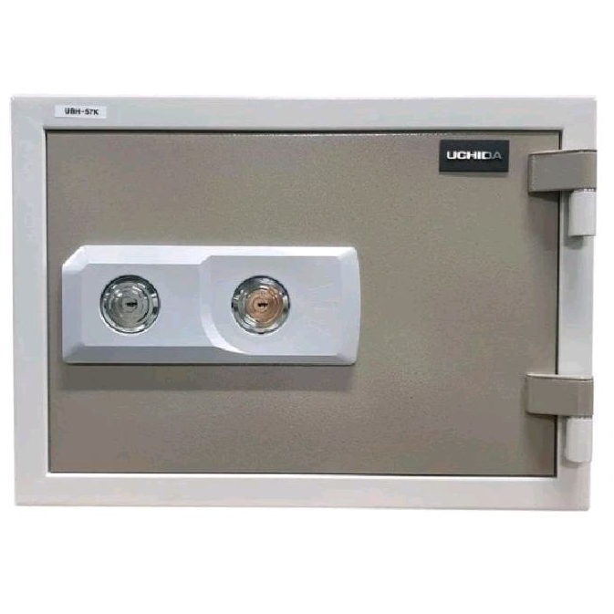 UCHIDA UBH-57K Fire Resistant Safe Box (Double Keylock)_57kg PETI BESI ...
