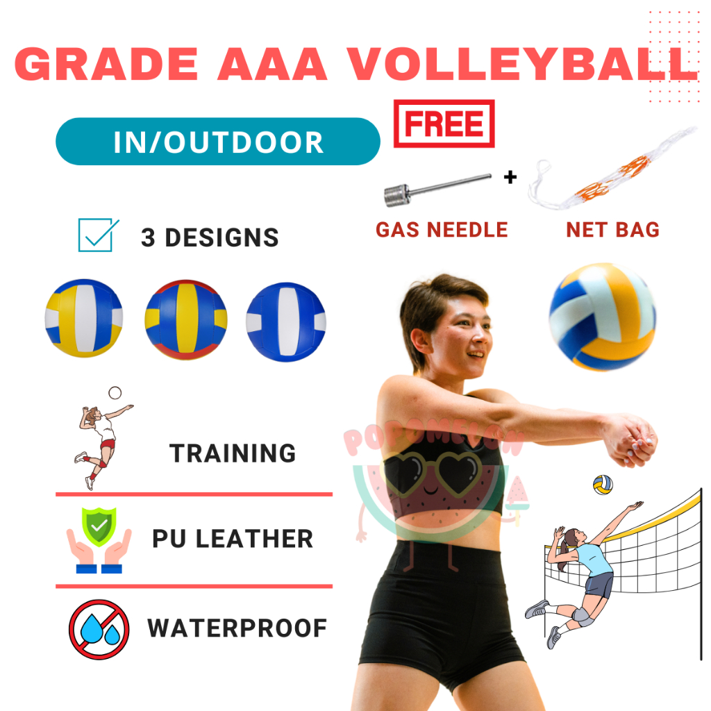 Volleyball Bola Tampar Size 5 soft pu match training beach indoor ...