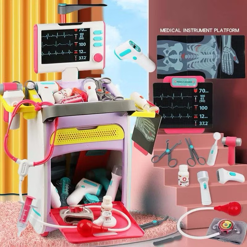 🐳Kids Doctor Pretend Play Set Toddler Toys for Kids Girl Medical Cart ...