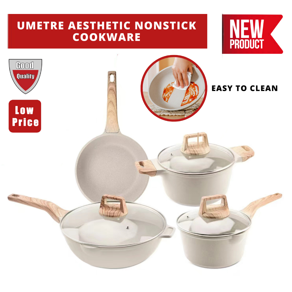Umetre Aesthetic Nonstick Cookware | Shopee Malaysia