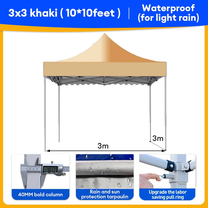 【WTHB】10x10 FT Full Set khemah niaga Night Market Canopy folding canopy ...