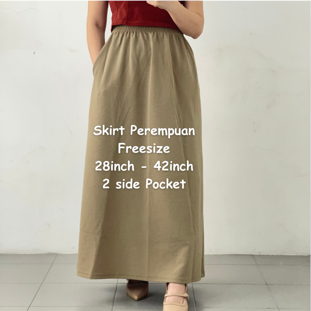 Skirt Labuh Muslimah ( Kain Laici ) #9188 Skirt Labuh A-Line Women ...