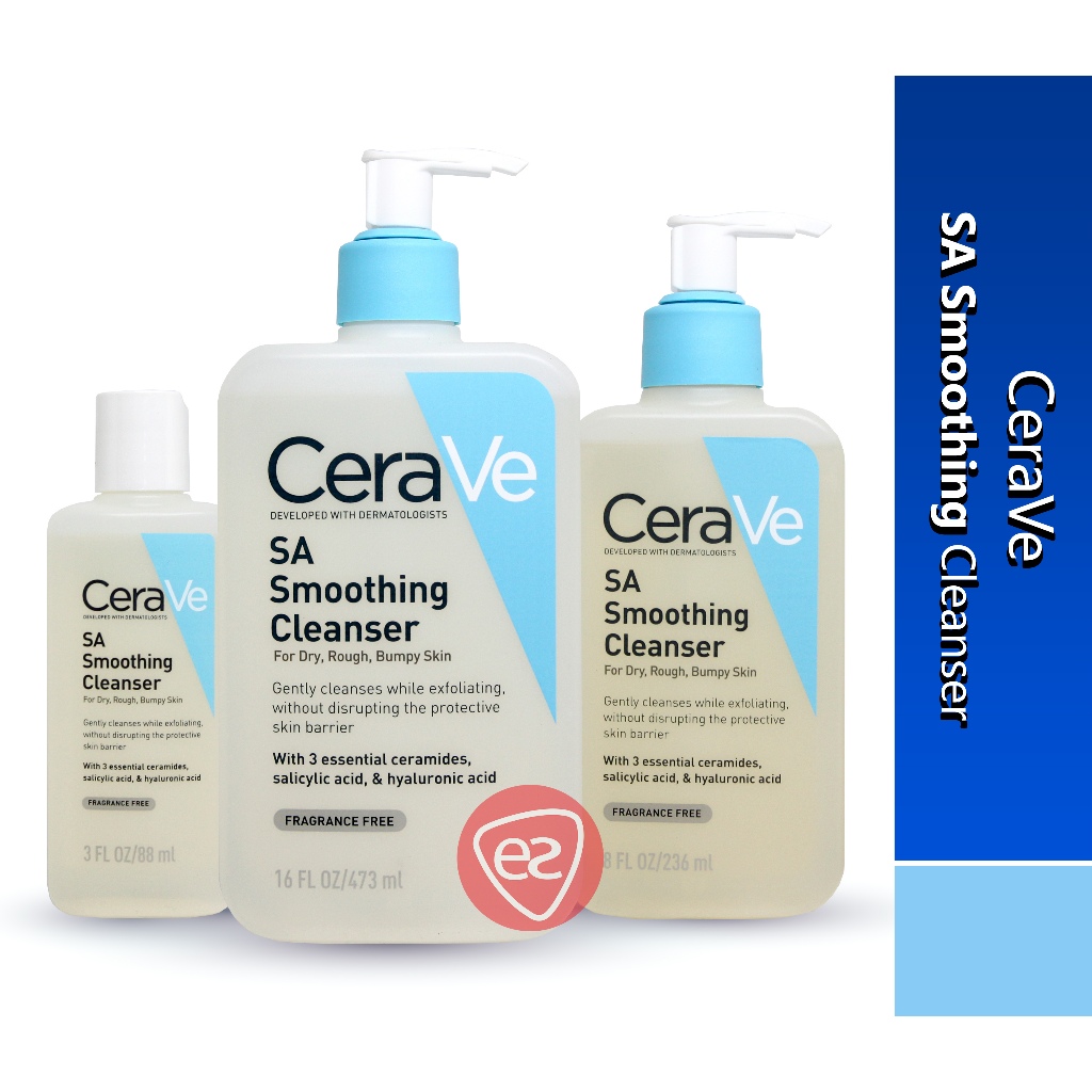 CeraVe SA Smoothing Cleanser (For Dry, Rough, Bumpy Skin) Fragrance ...