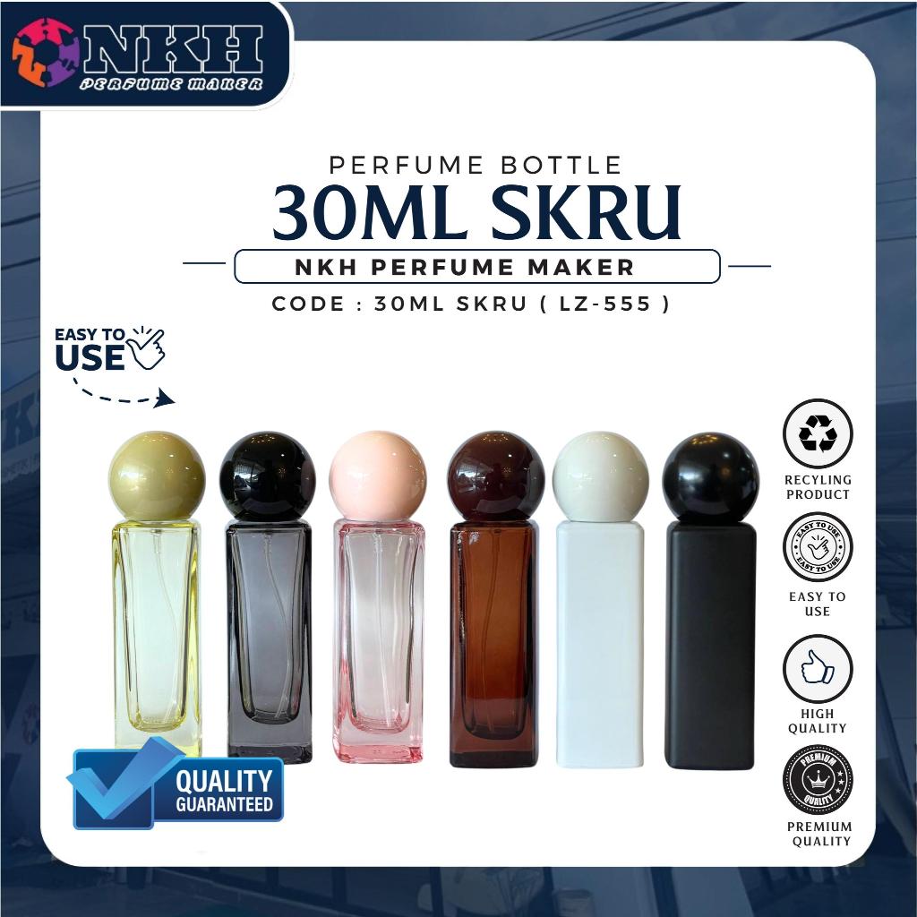 [1PCS] BOTOL KOSONG MINYAK WANGI 30ML PETAK PANJANG CAP BULAT SKRU ( LZ ...