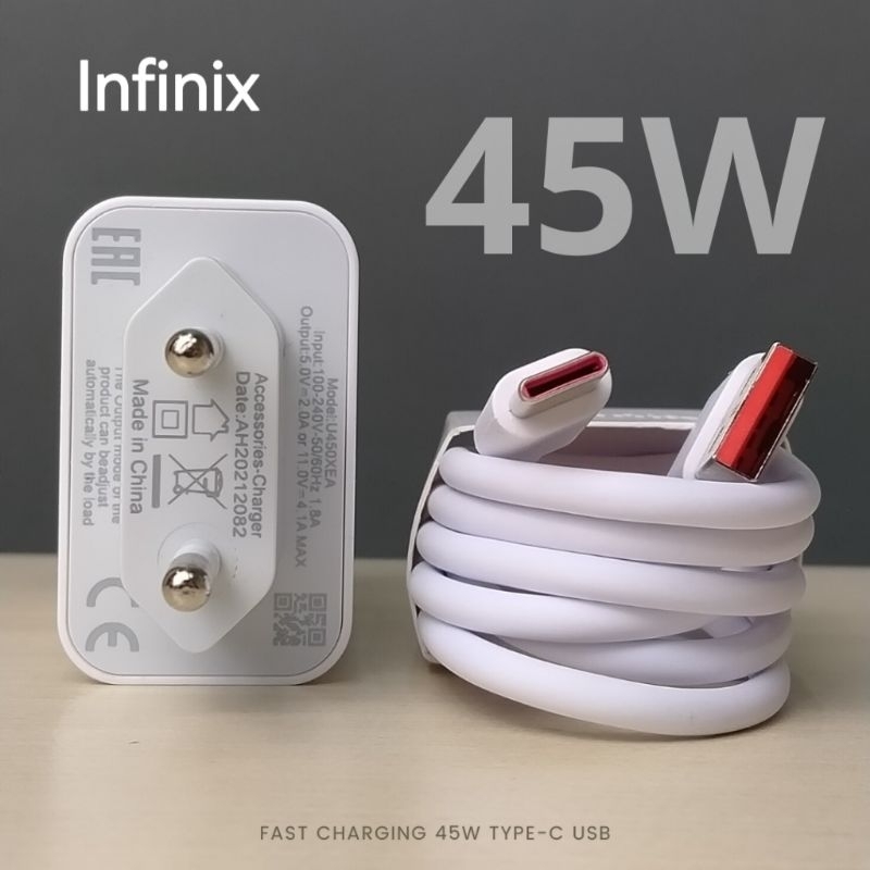 Infinix Hot 50 5G 50i Charger Adapter Type-C USB Cable Support Fast ...