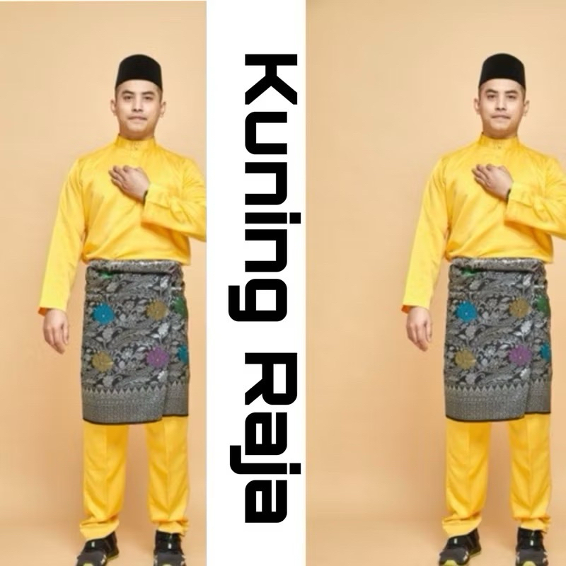 Baju Melayu Sepasang Kuning Raja | Shopee Malaysia