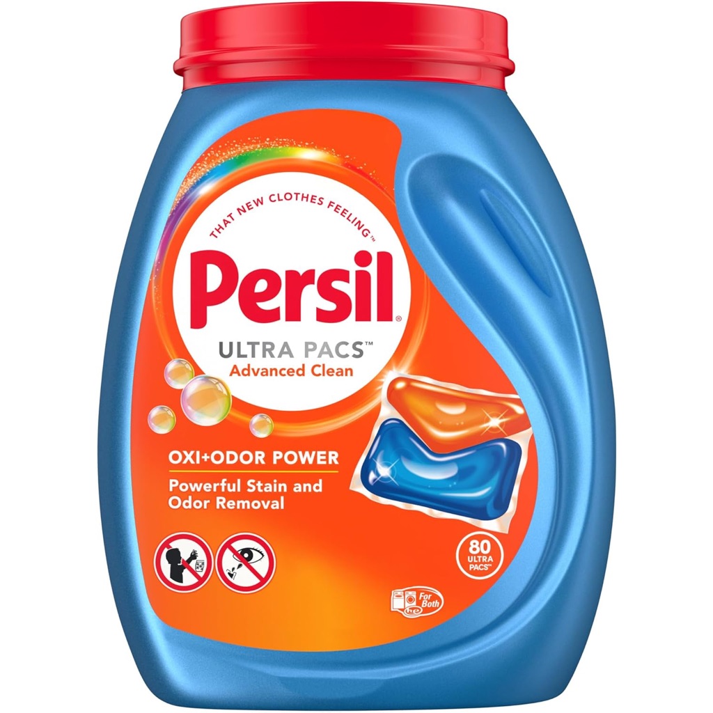 Persil Ultra Pacs Advanced Clean Oxi+Odor Power Laundry Detergent, 80 ...