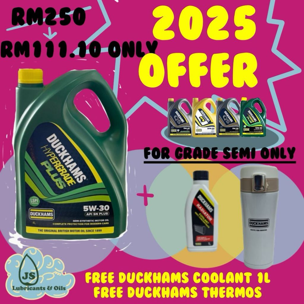 JSO 100% Original DUCKHAMS Engine/Motor Oil, HYPERGRADE PLUS 5W-30 API ...