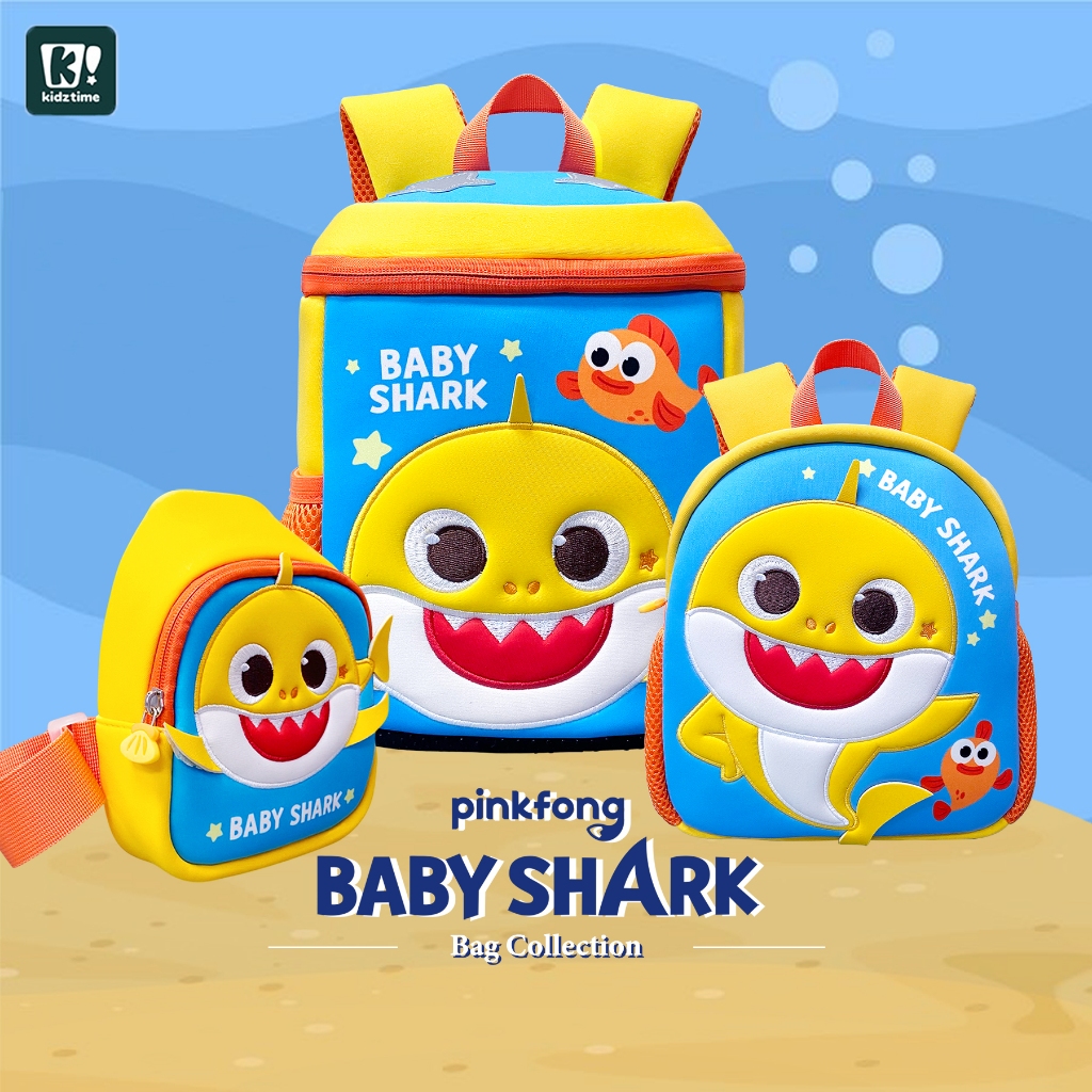 Kidztime Kids Children Baby Shark Design Barrel Backpack Neoprene Bag ...