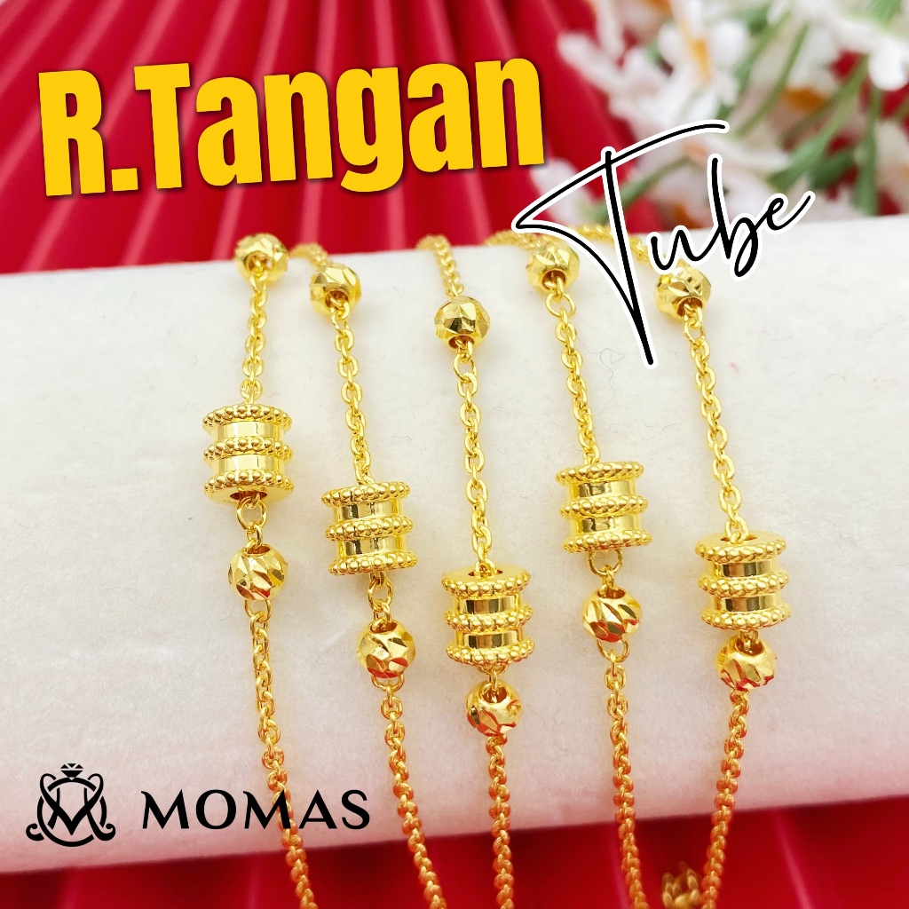 Rantai Tangan Tube Emas 916 Original Gelang Emas 916 Tulen Rantai ...