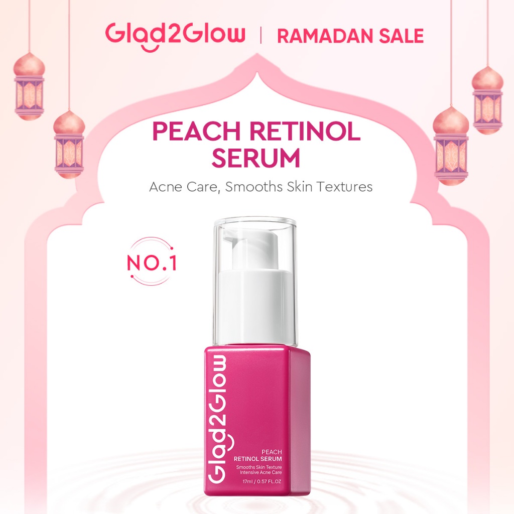 Glad2Glow Peach Retinol Serum 17 ml skincare serum muka essence Face ...