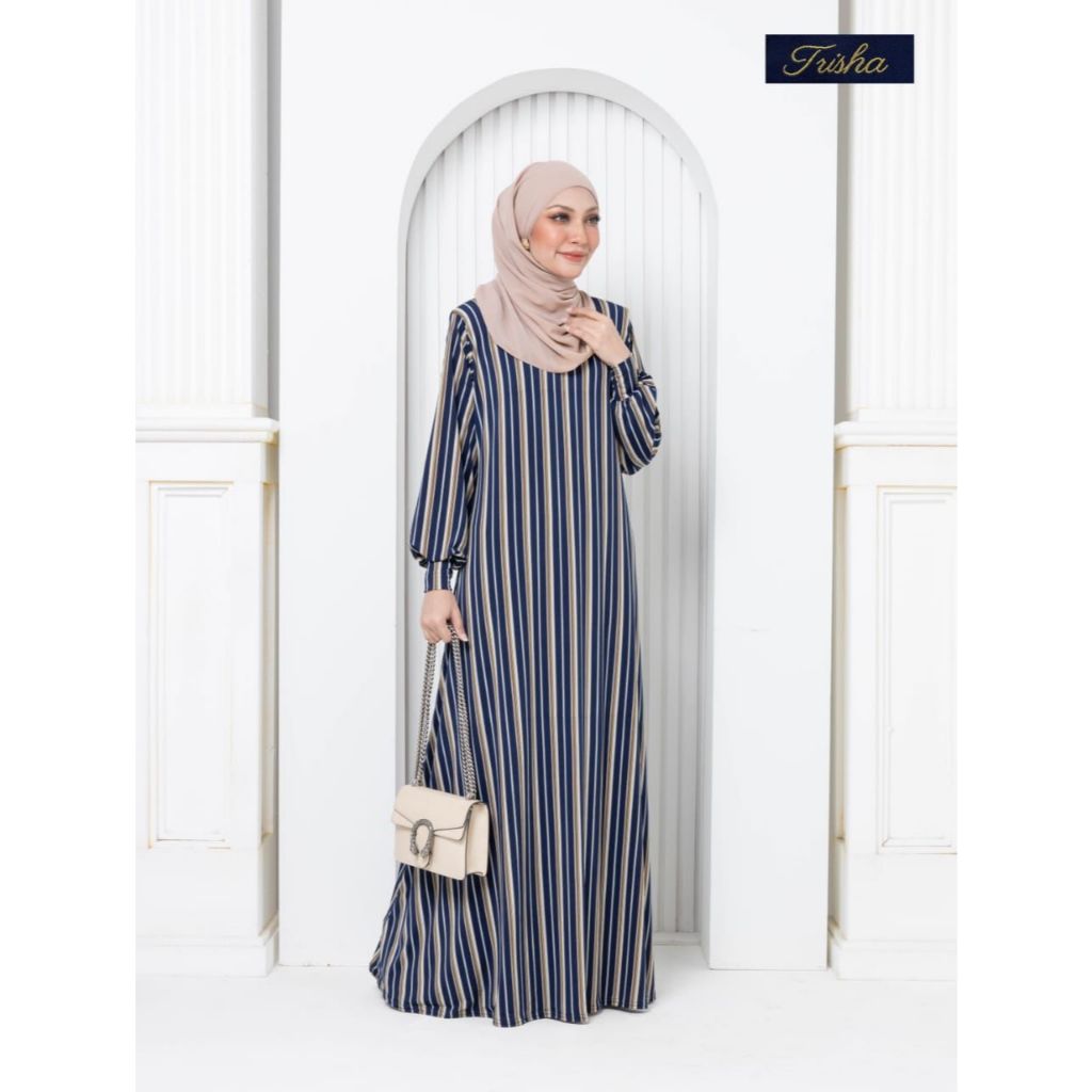 NT07NT21 JUBAH TRISHA MATERIAL LYCRA ANTI KEDUT SELESA, SEJUK DAN LOOSE ...