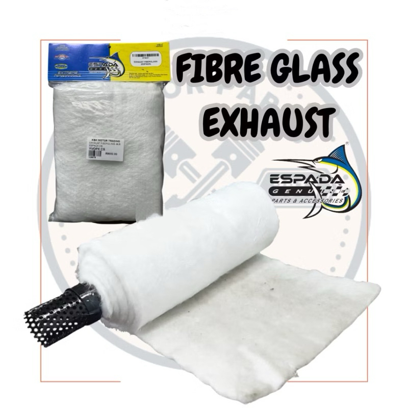 ESPADA RACING WHITE FIBERGLASS 2 LAYER EXHAUST PIPE EKZOS 21.5CM X ...