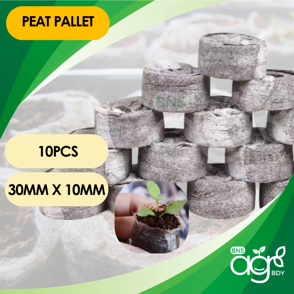 [10 pcs] AgroBuddy 30mm Jiffy Peat Pallets Seed Starting Plugs Pallet ...