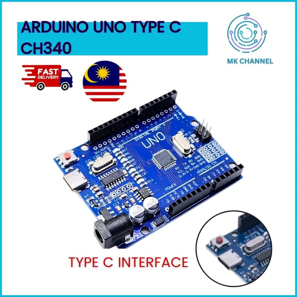 Arduino Uno R3 CH340G TYPE C ATmega328P | Shopee Malaysia