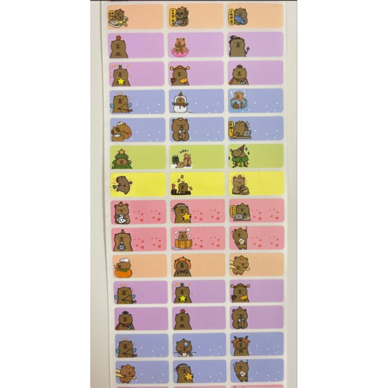 90pcs capybara cartoon sticker - medium | Shopee Malaysia