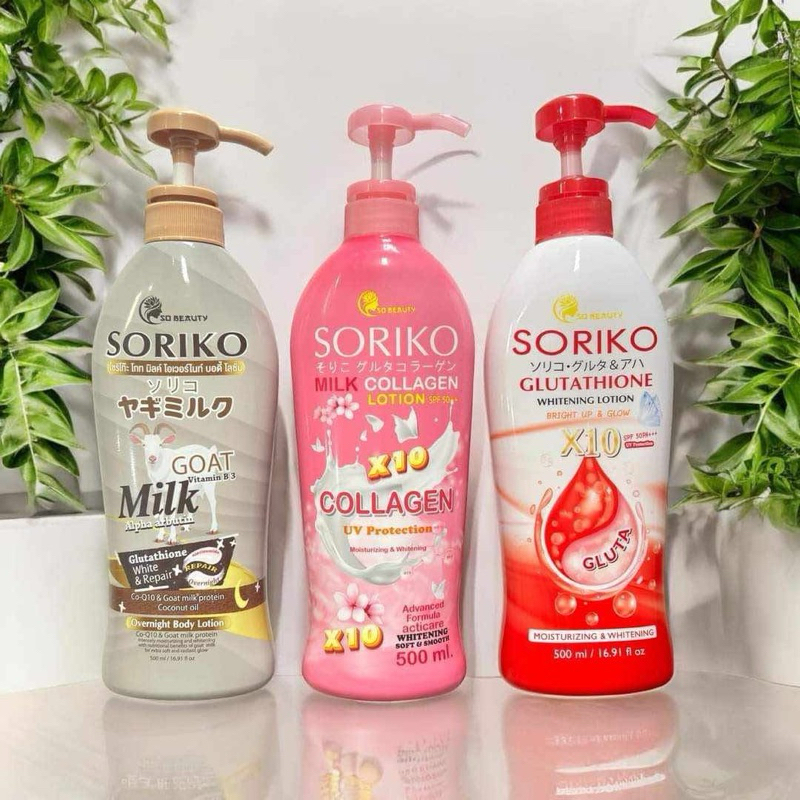Soriko Milk Collagen Lotion SPF 50 / Soriko Glutathione Whitening ...