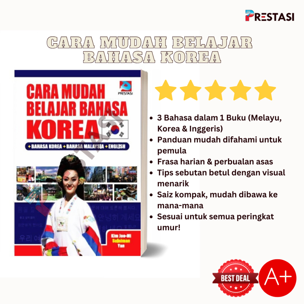 [PRESTASI] Cara Mudah Belajar Bahasa Korea (Korea-Malay-English) | Shopee Malaysia