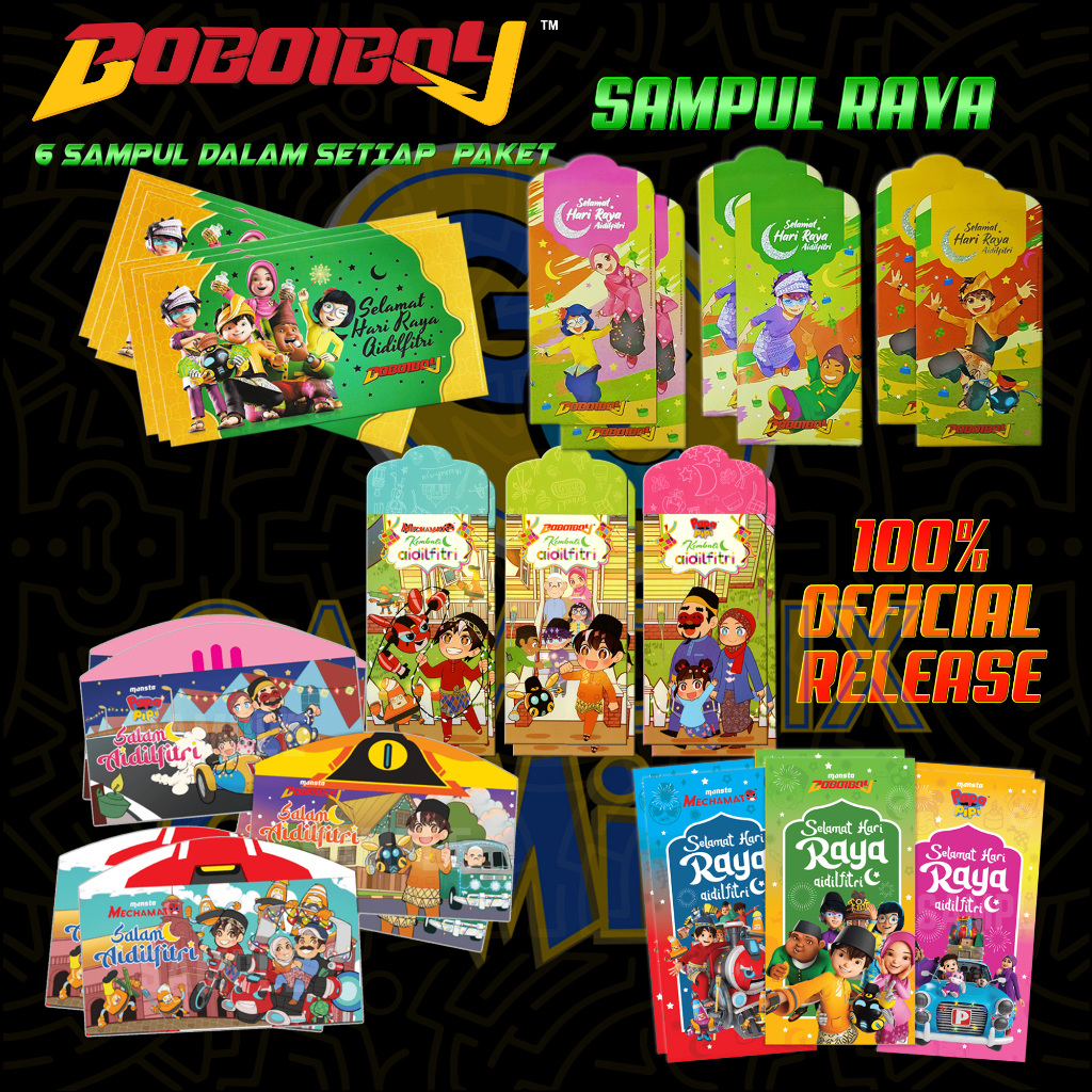 Original Mechamato BoBoiBoy Sampul Duit Raya Money Packet | Shopee Malaysia