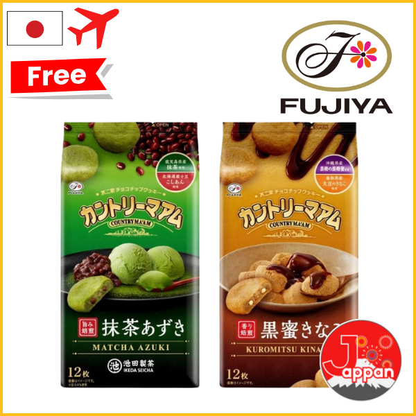 【In stock】Fujiya/Country Ma'am/12 pcs/Matcha Azuki,Kuromitsu Kinako ...