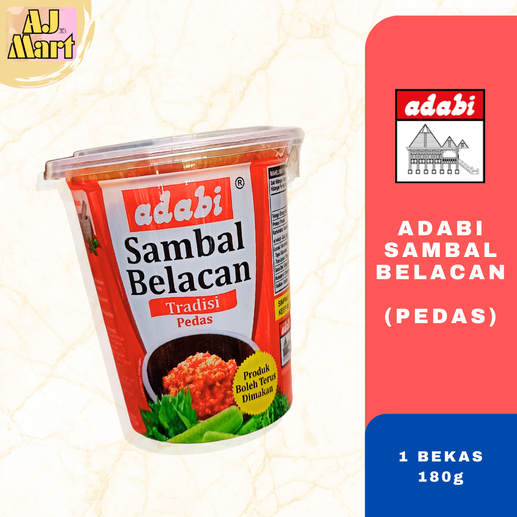 ADABI Sambal Belacan Pedas Tradisi Ready to Eat (180g) | Shopee Malaysia