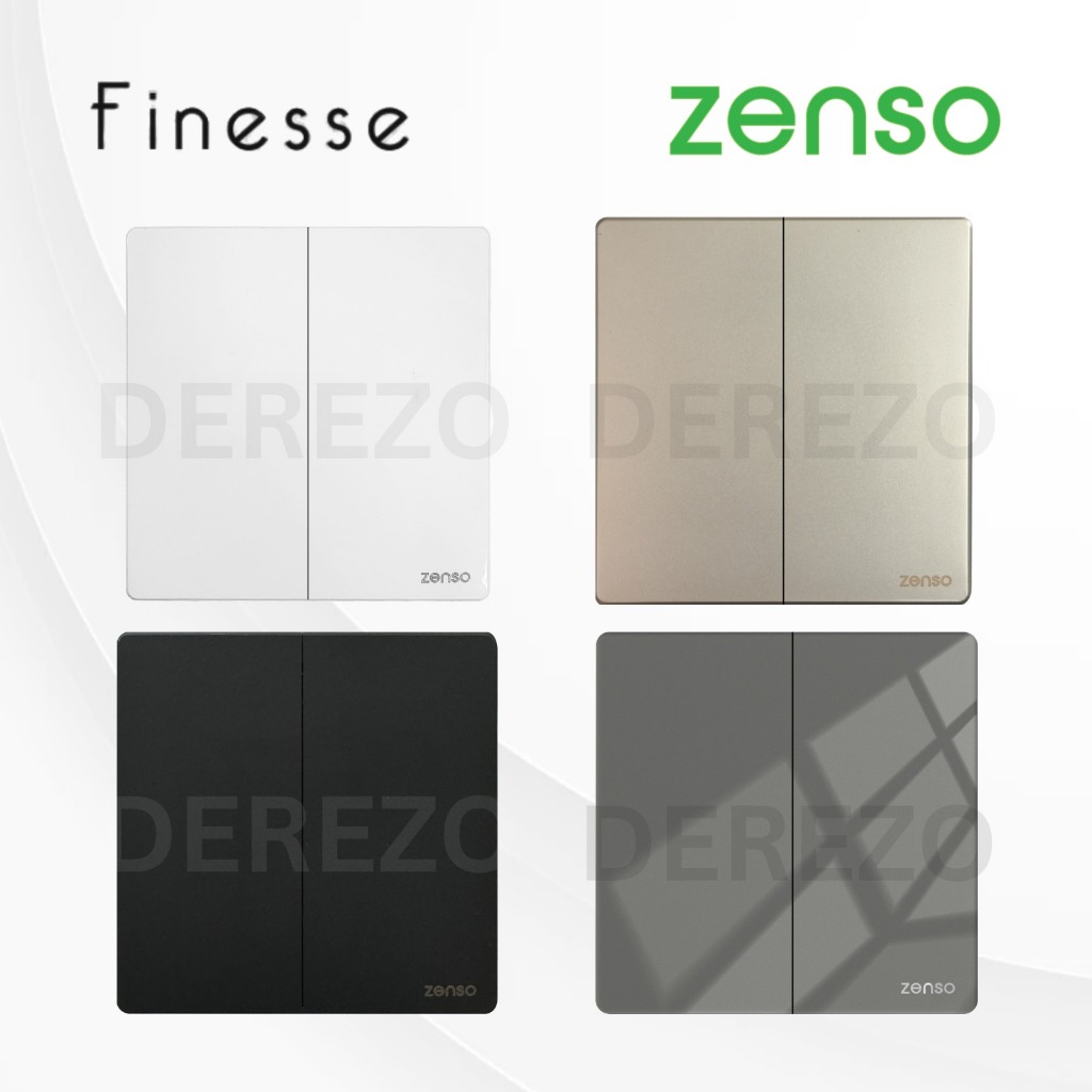 Zenso Finesse F1021F 16A 2 Gang Auto Gate Push Button Momentary Switch ...