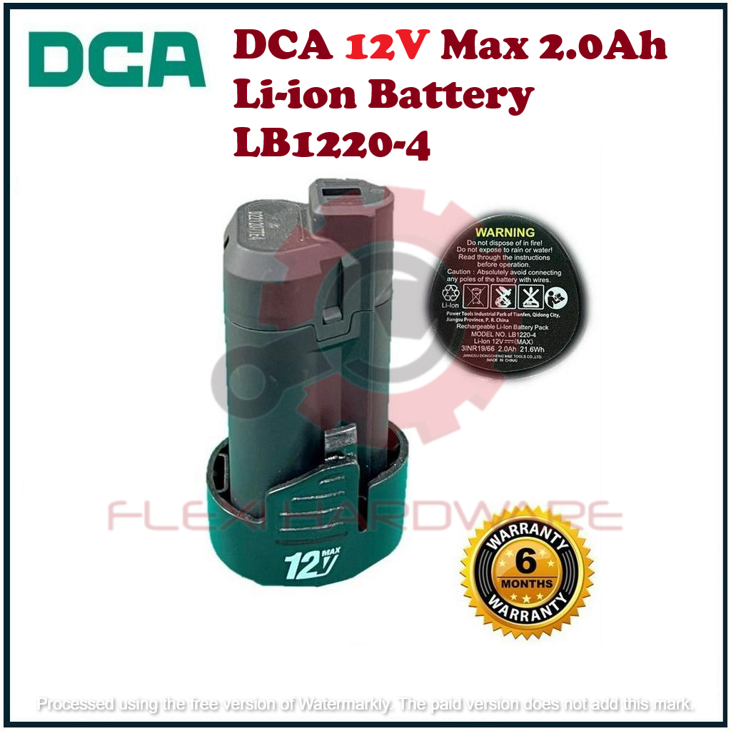 DCA 12V Max Replacement Li-Ion Battery For ADJZ1202i | Shopee Malaysia