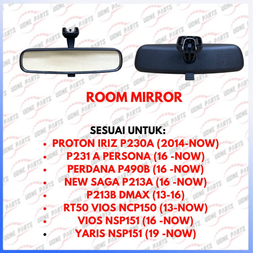 🔥ROOM MIRROR IRIZ P230A (2014-NOW), PERSONA, PERDANA, NEW SAGA, VIOS ...