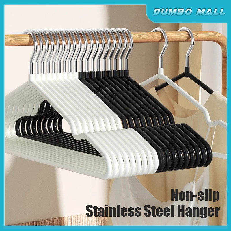 Hanger Baju Stainless Steel Clothes Hanger Anti Slip Adult Toddler ...